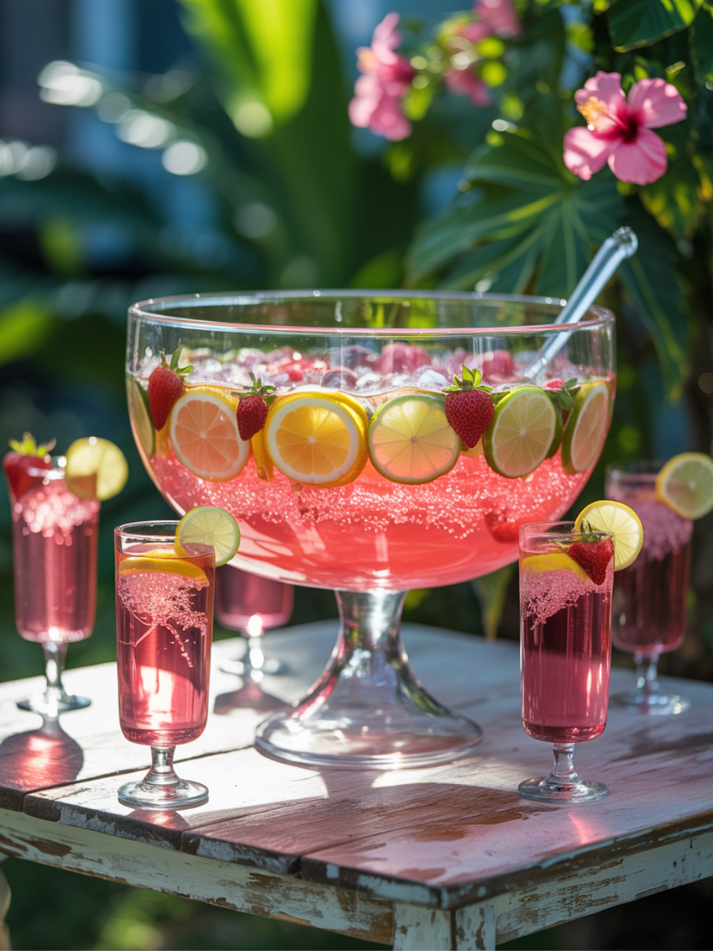 Pink Lemonade Punch Non Alcoholic Recipe for Parties - Sparkling Moods