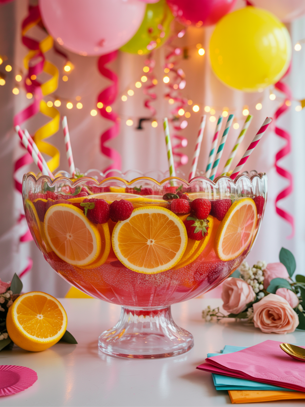 Pink Lemonade Punch Non Alcoholic Recipe for Parties - Sparkling Moods